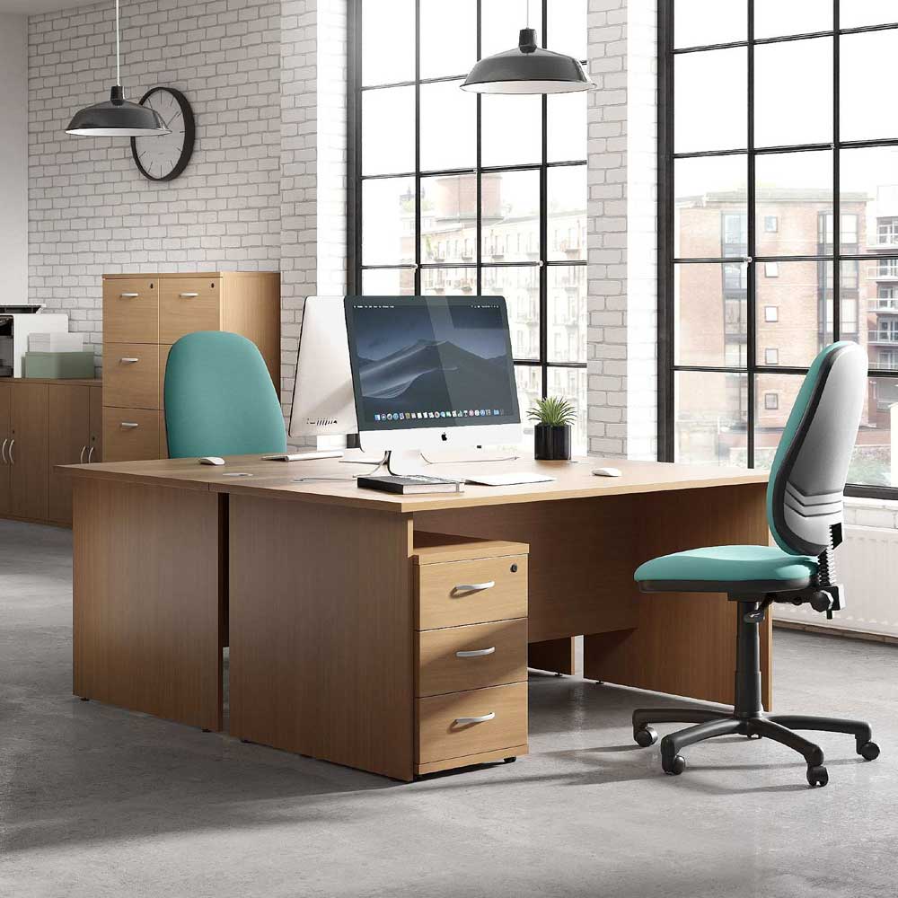 Rectangular Panel End Desk - Rukn Al Wadi Furniture